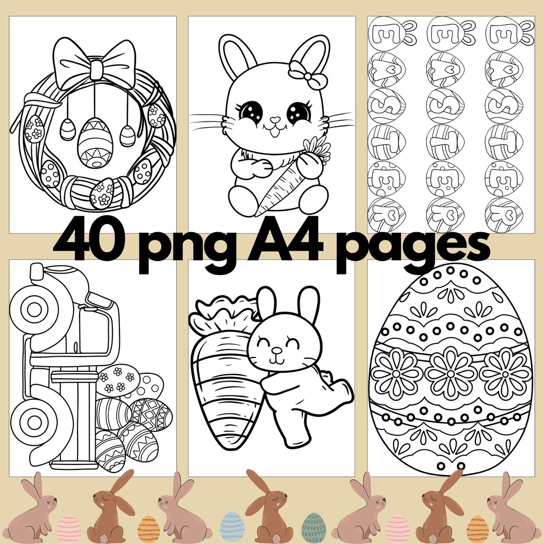 Easter Egg Hunt Coloring Page – Printable Easter Activity for Kids ...