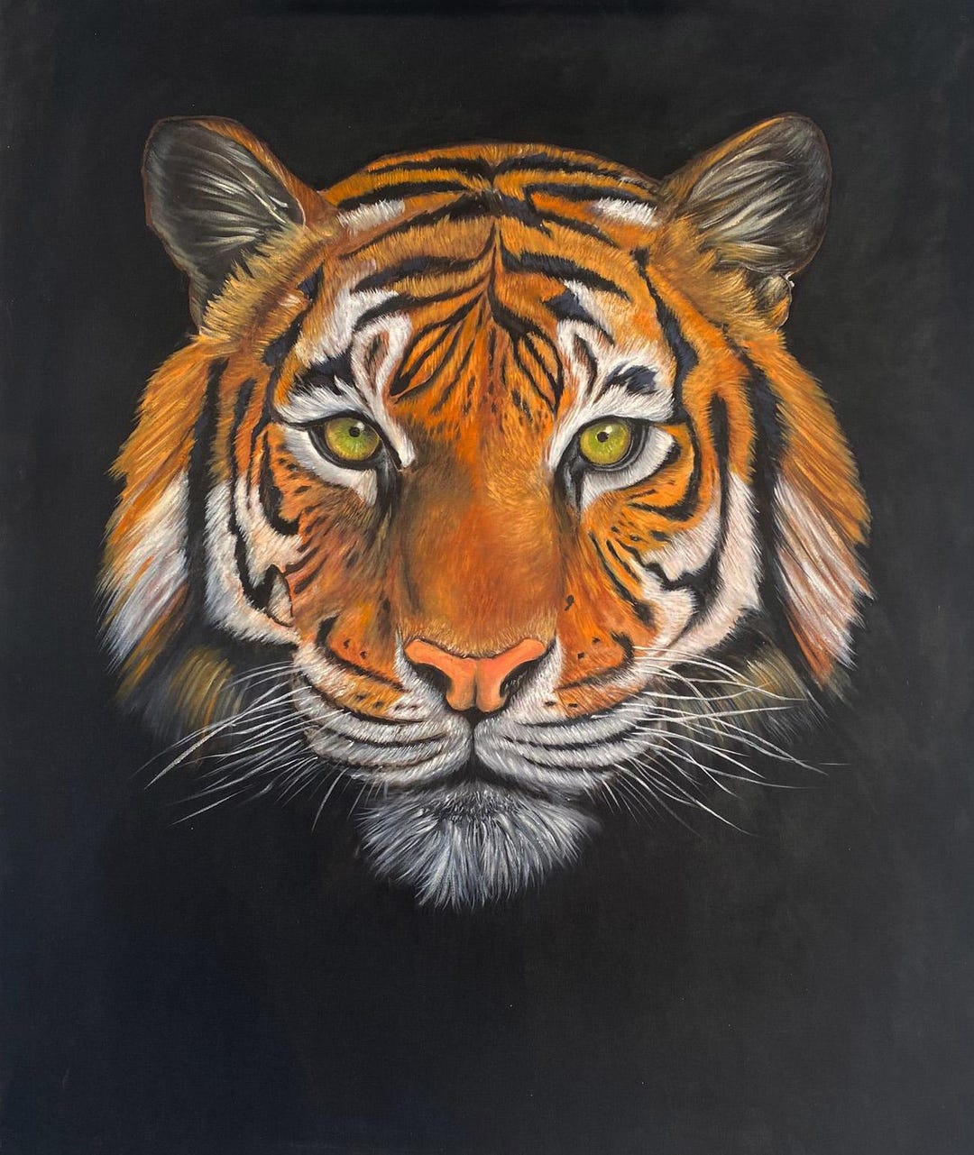 Majestic Tiger Oil Painting on Canvas, Wild Tiger Oil Canvas ...