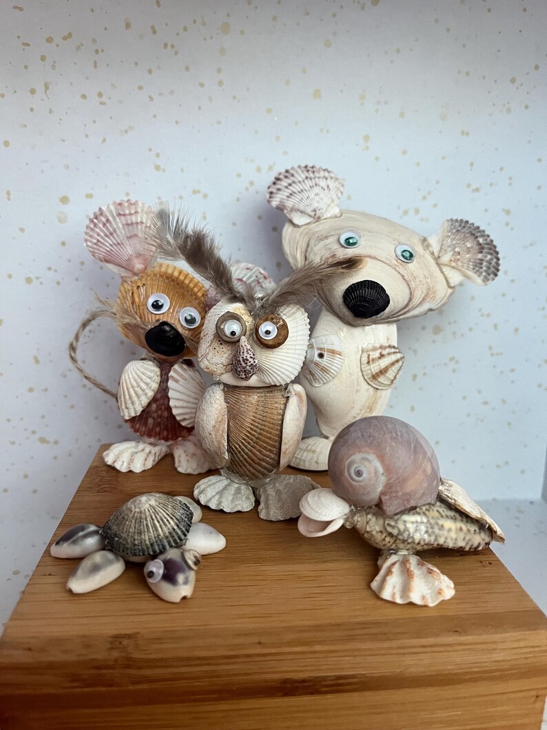 Seashell Animal Art Tina the Turtle - Etsy