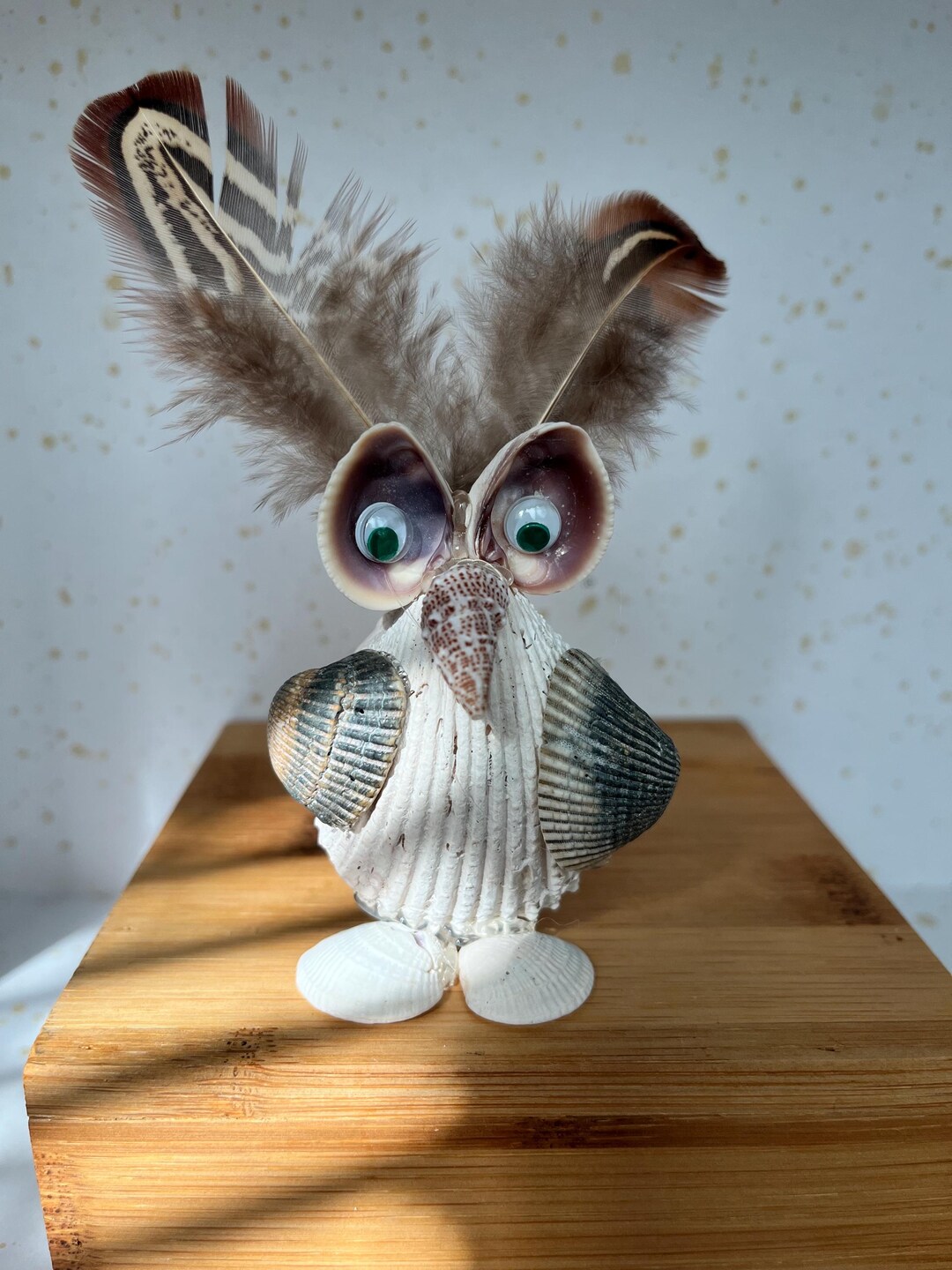 Seashell Animal Art - Karla the Owl - Etsy