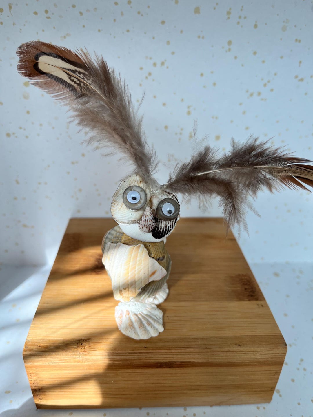 Seashell Animal Art - Doug the Owl - Etsy