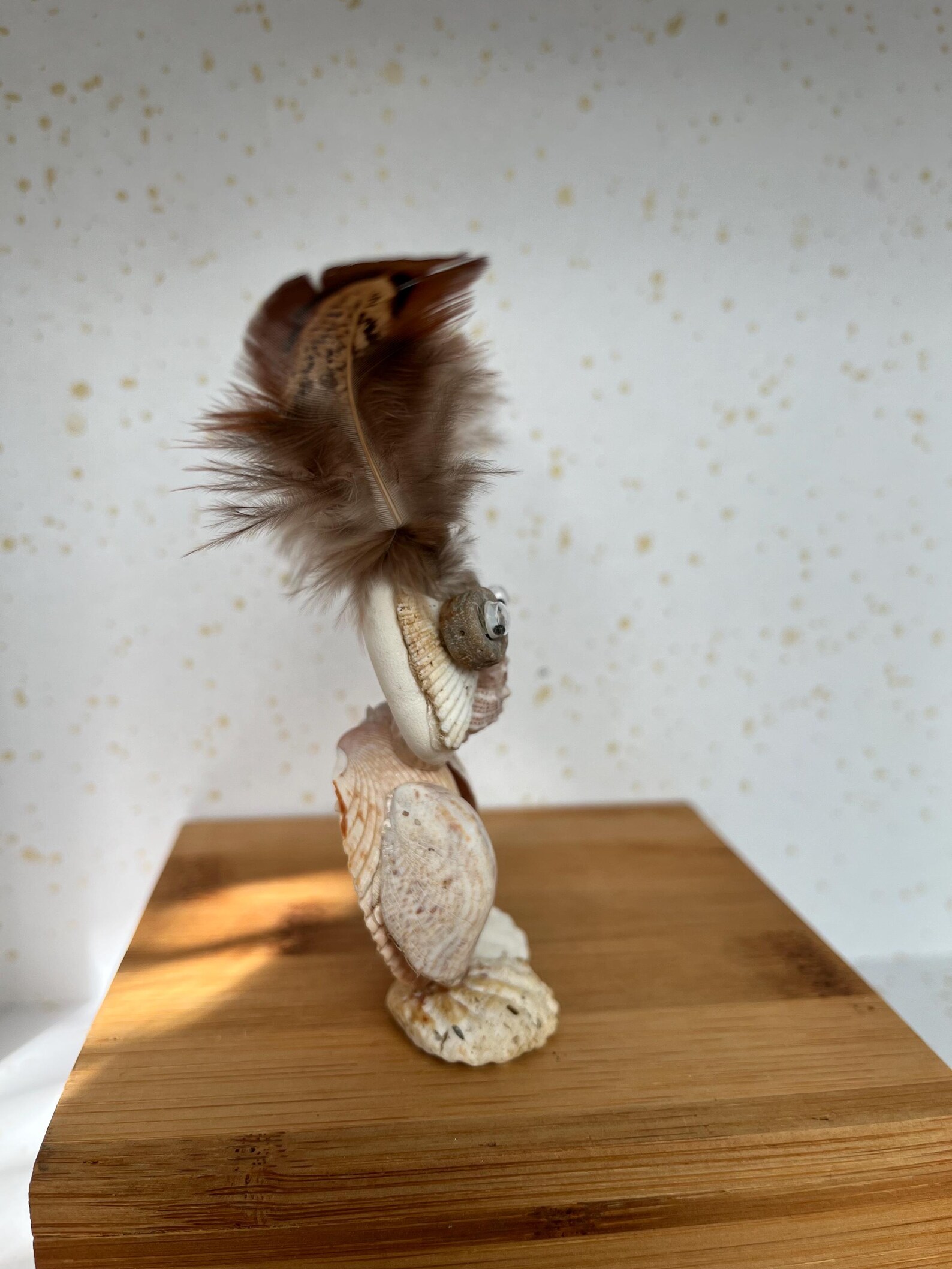 Seashell Animal Art - Miss Patsy the Owl - Etsy