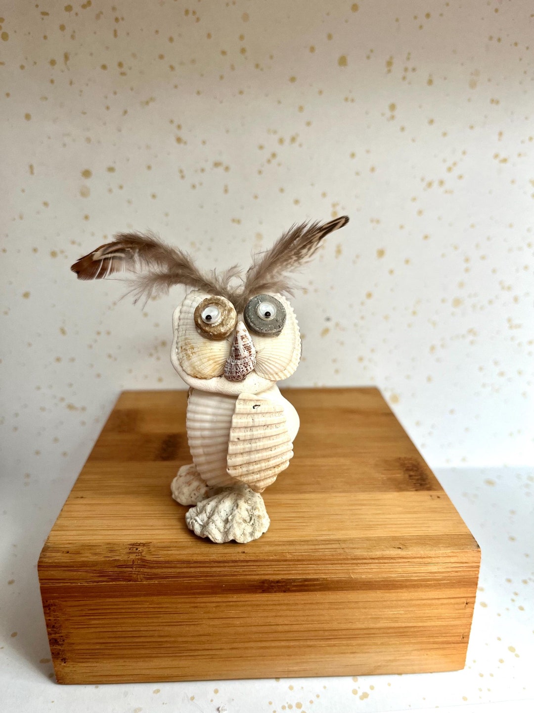 Seashell Animal Art Darcy the Owl - Etsy