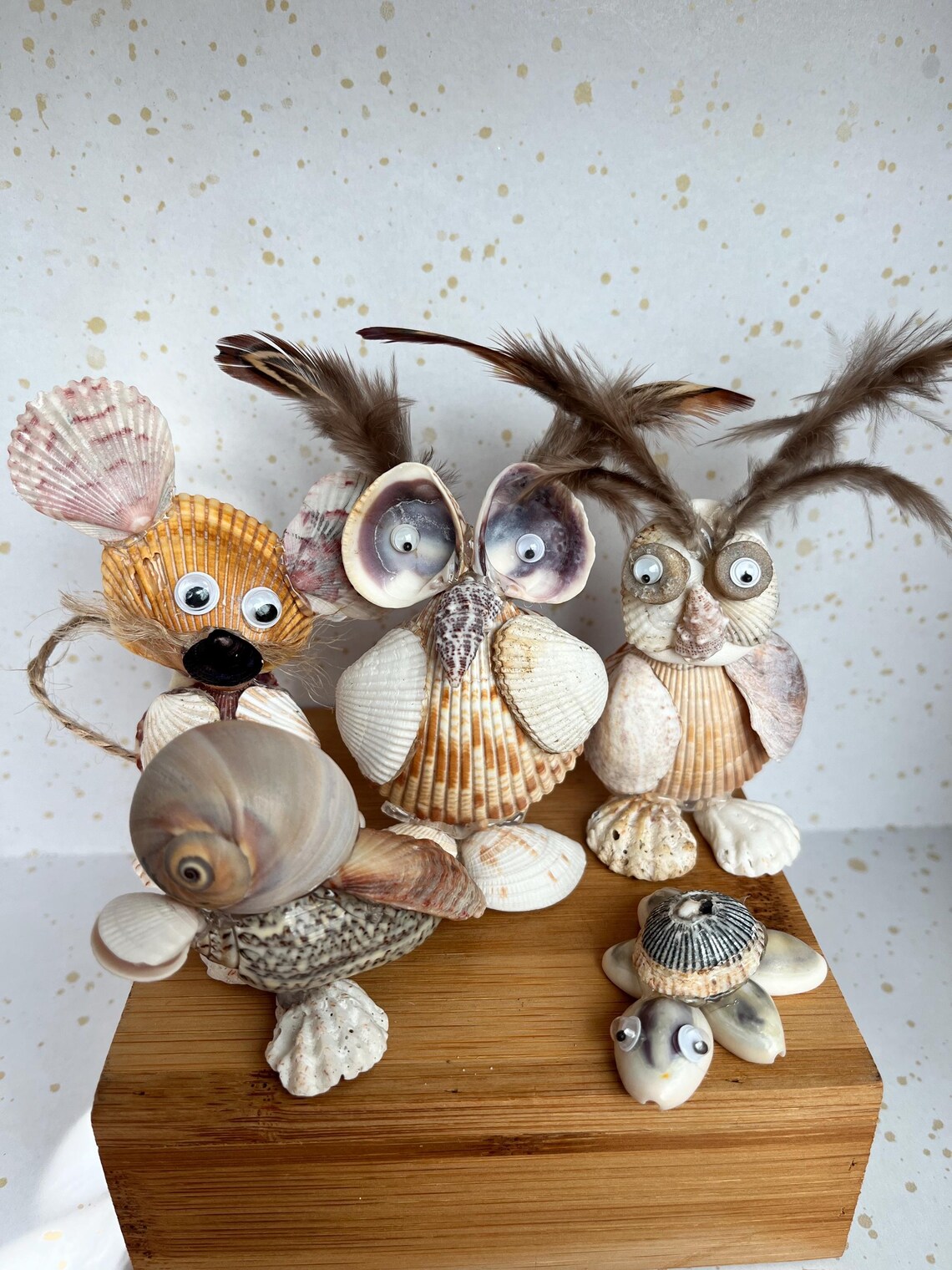 Seashell Animal Art - Miss Patsy the Owl - Etsy