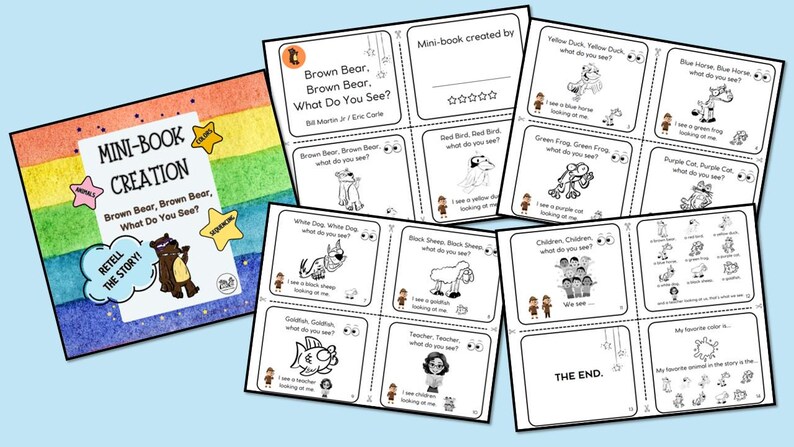 Brown Bear Mini-book: ESL Story Retelling Activity - Etsy