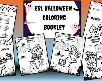 ESL HALLOWEEN COLORING - Etsy