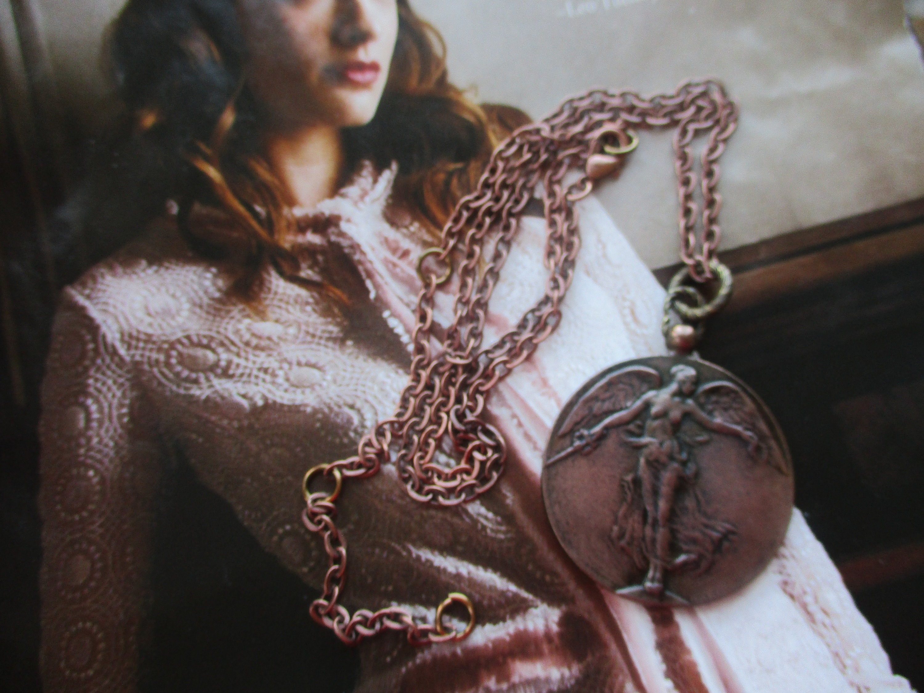 Winged Victory Angel of Peace WW1 Medal Necklace Re Cast From - Etsy