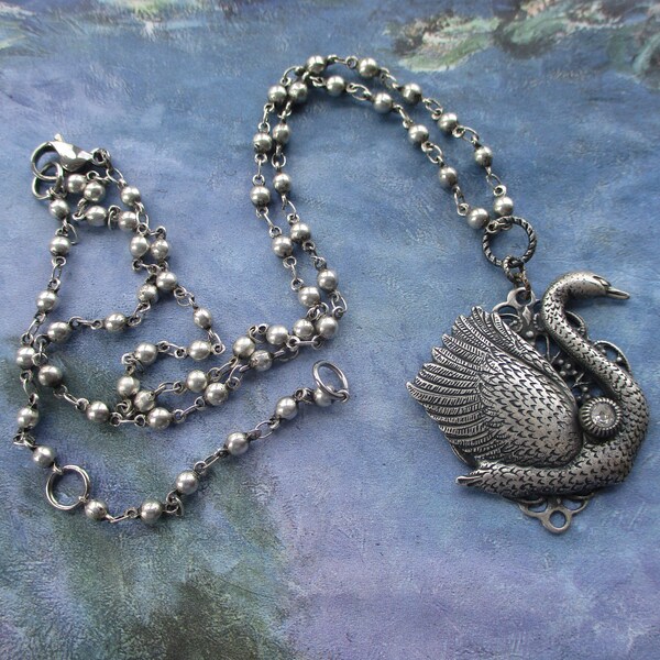 Swan Necklace - Etsy