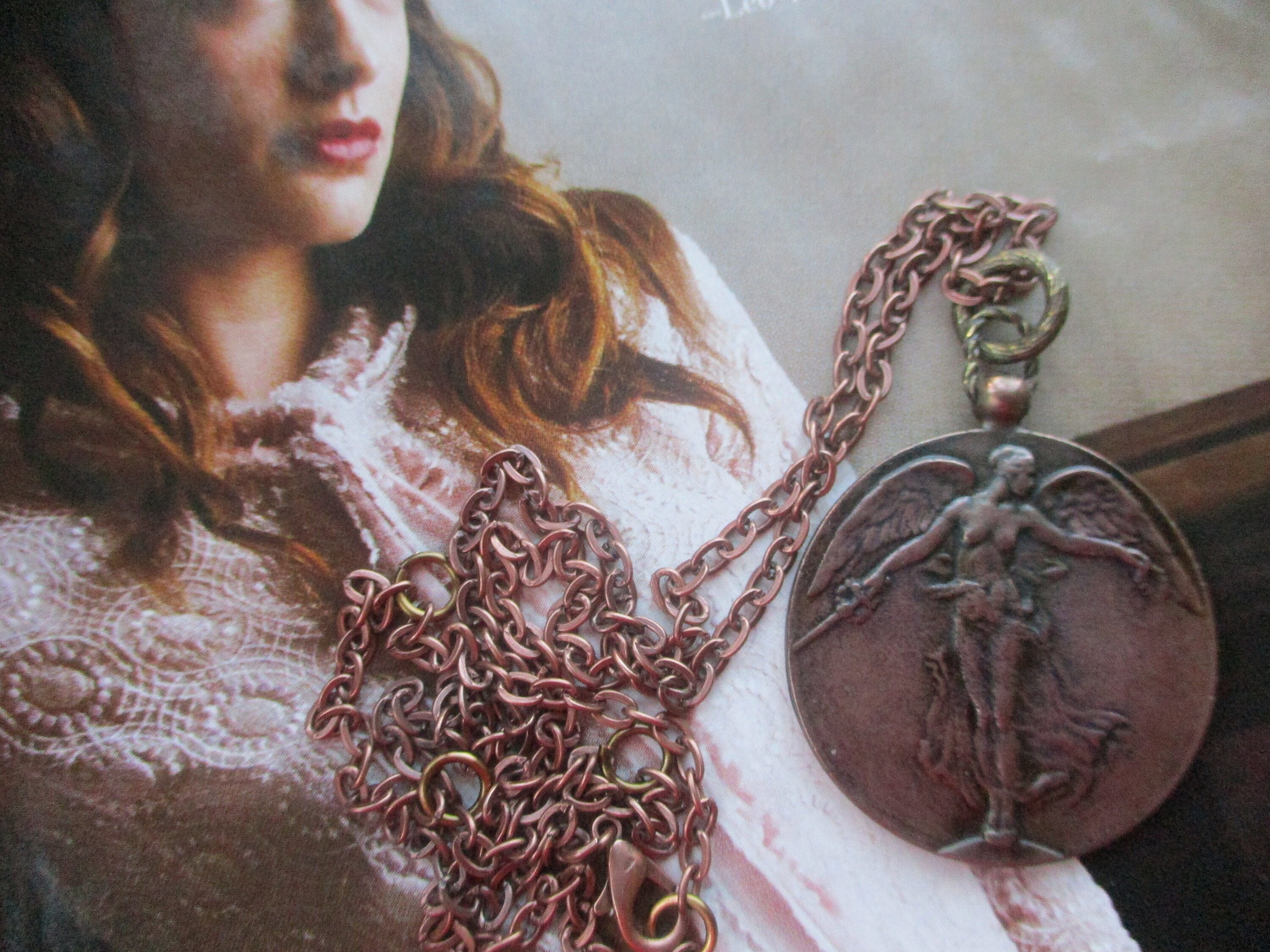 Winged Victory Angel of Peace WW1 Medal Necklace Re Cast From - Etsy