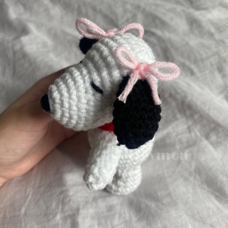 Cute Handmade Crochet Snoopy Dog Plush Keychain - Etsy