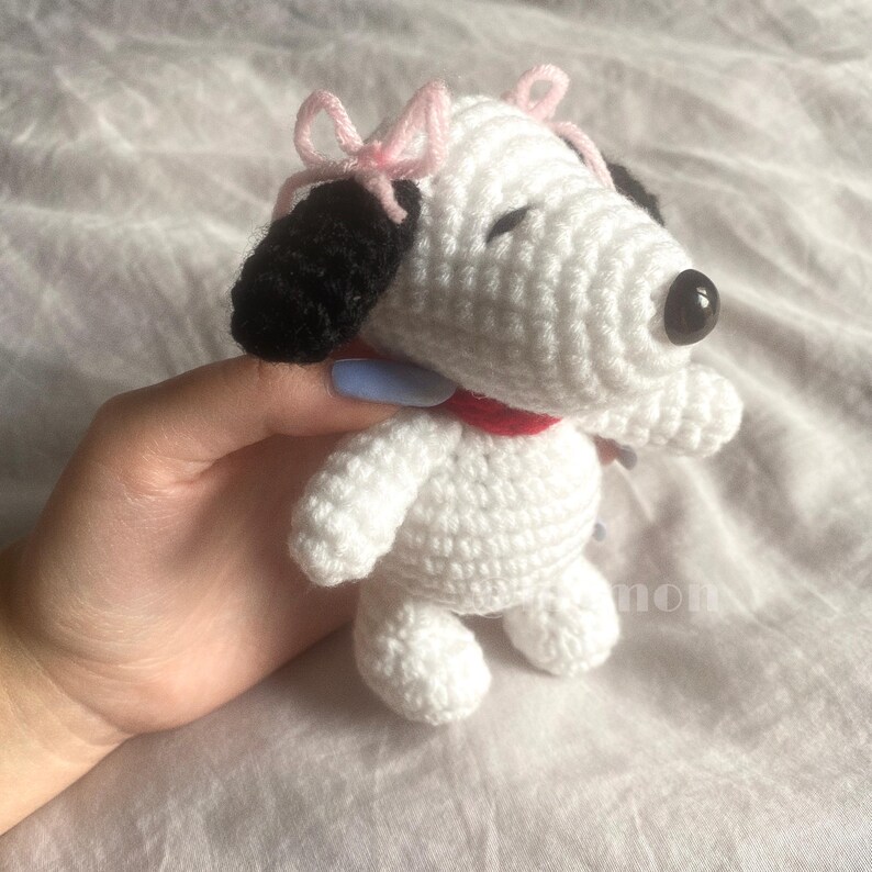 Cute Handmade Crochet Snoopy Dog Plush Keychain - Etsy