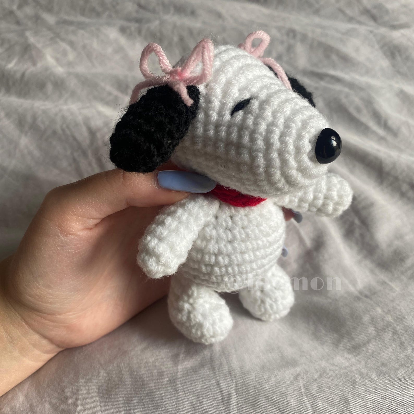 Cute Handmade Crochet Snoopy Dog Plush Keychain - Etsy