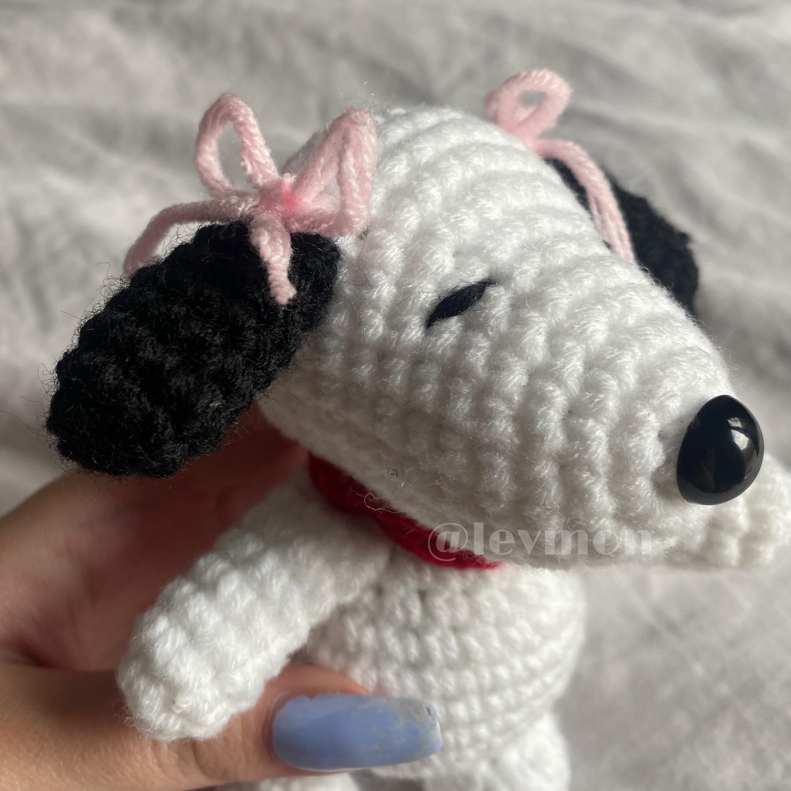 Cute Handmade Crochet Snoopy Dog Plush Keychain - Etsy