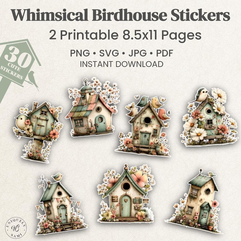 Sticker Set Birds - Etsy