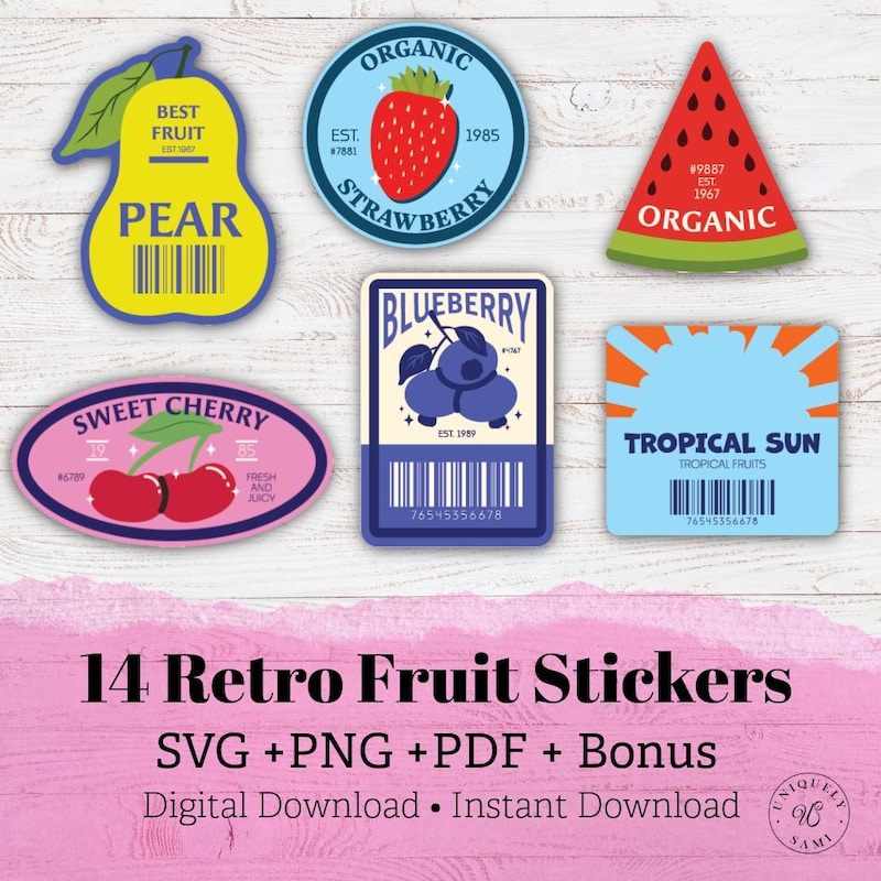 Fruit Sticker - Etsy UK