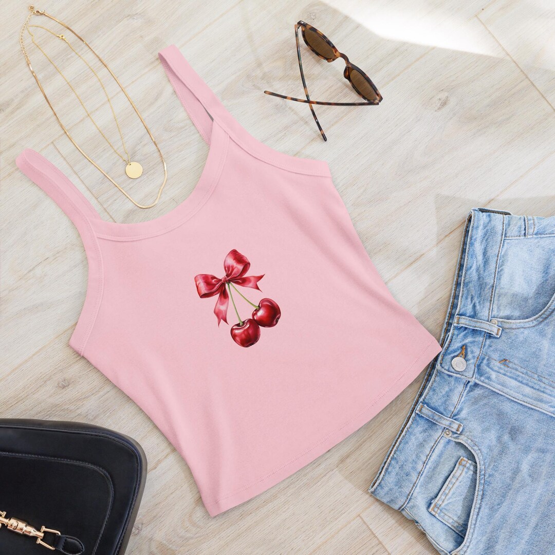 Cherry Blossom PNG Digital Download Cherry, Red, Bow, Watercolor Fruit ...