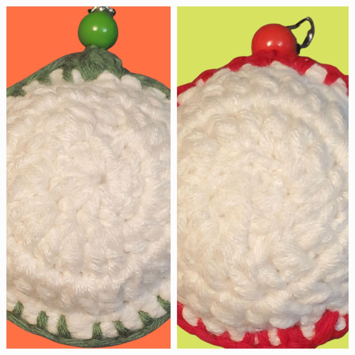 Set of Handmade Christmas Ball Tree Ornaments - Etsy