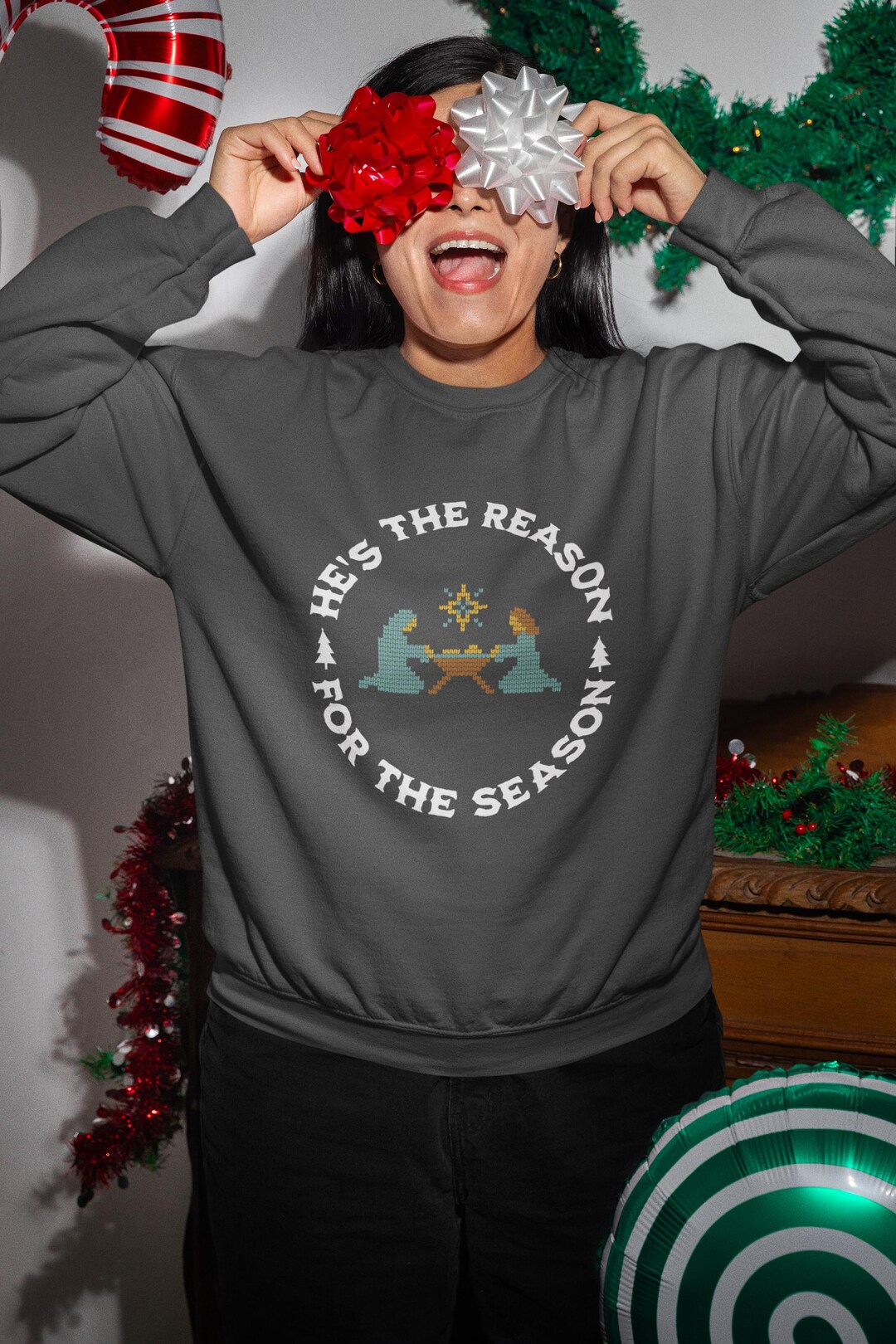 He's the Reason for the Season Unisex Heavy Blend™ Crewneck Sweatshirt ...