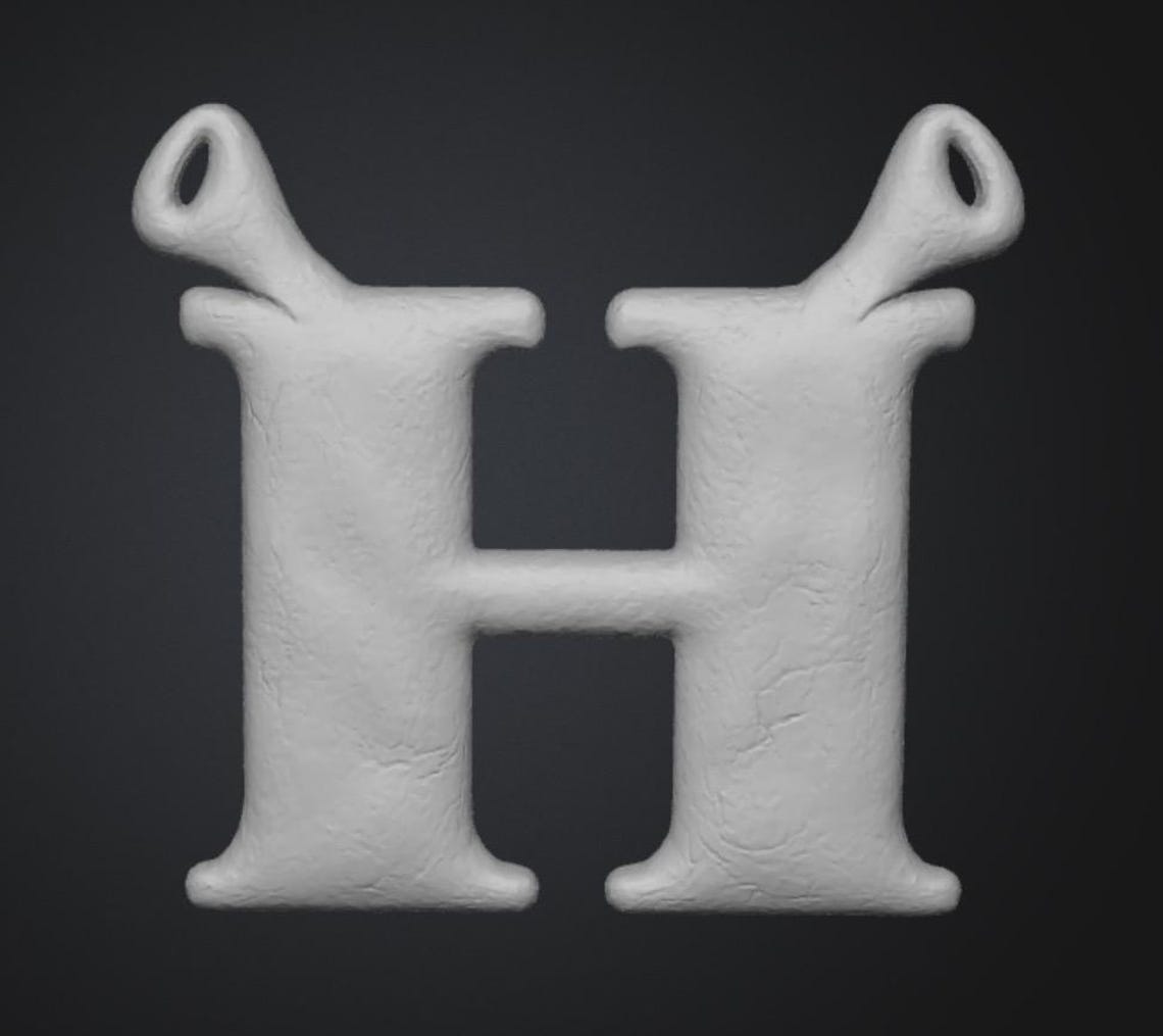 Shrek Letter H 3D Printer STL File—decor, Charm, Ornament - Etsy