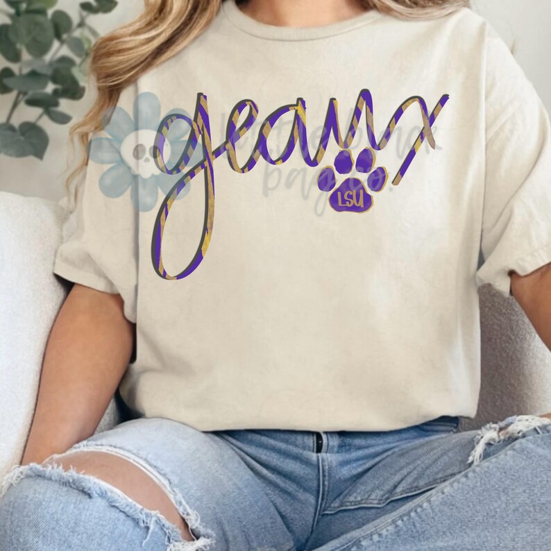 GEAUX LSU Handwritten PNG - Etsy