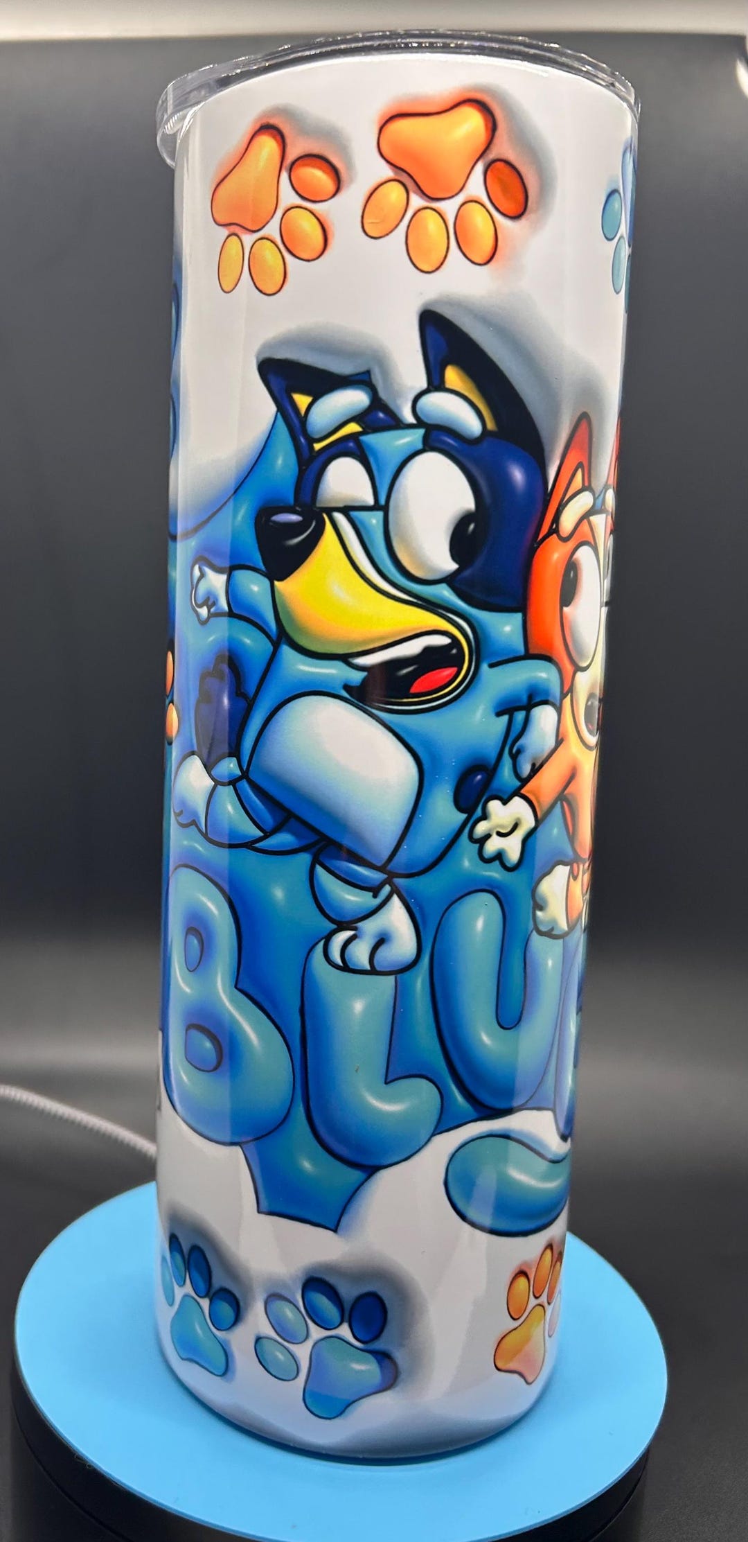 Bluey 3D Puff Style 20oz Stainless Skinny Tumbler - Etsy
