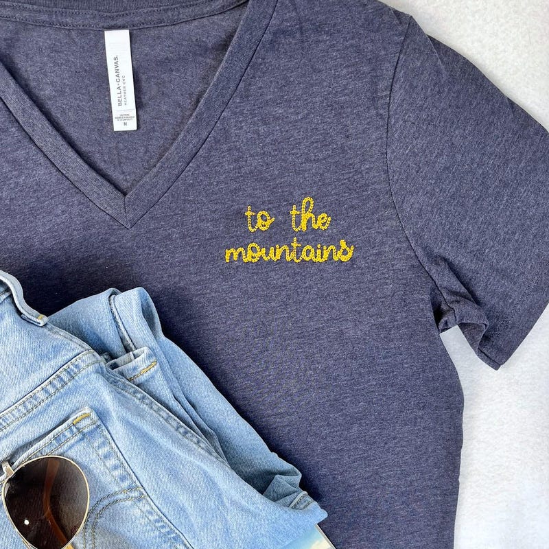 Embroidered T Shirts - Etsy