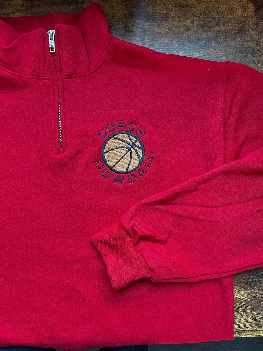 Basketball Coach Quarter Zip Sweatshirt Personalized for Mens and ...