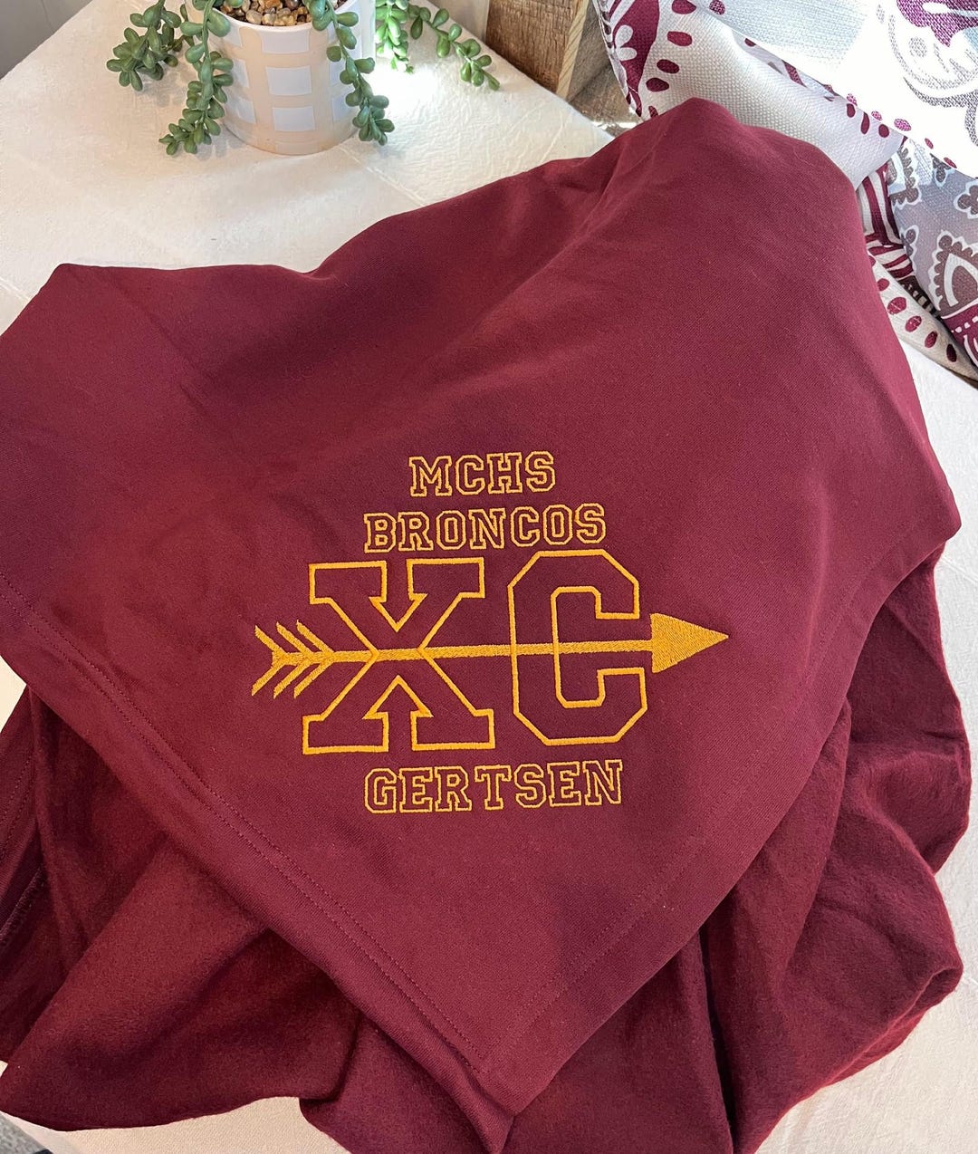 Custom Cross Country XC Stadium Blanket Team Spirit Gear Game Day ...