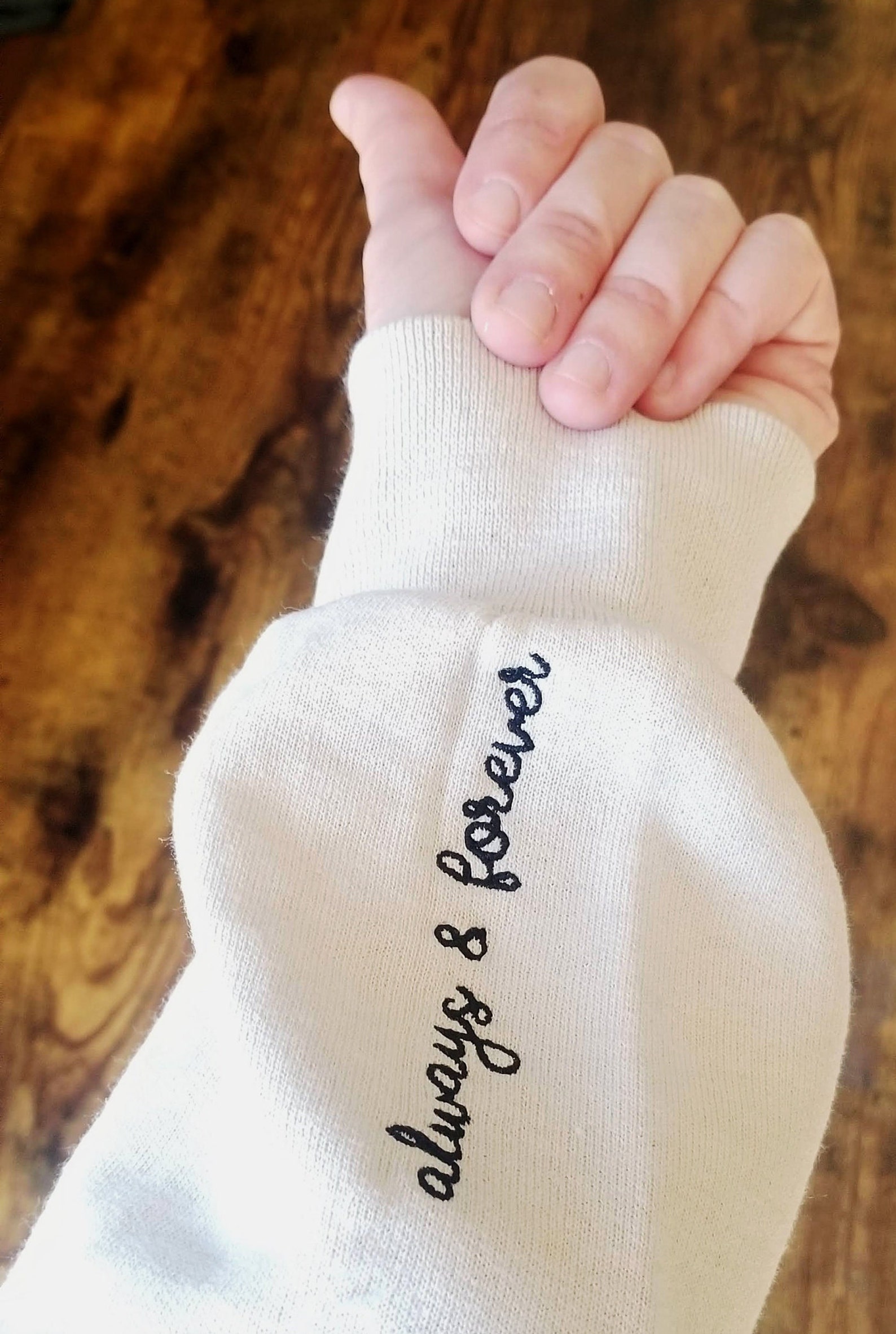 Embroidered Arm Cuff Sweatshirt Add On - Etsy