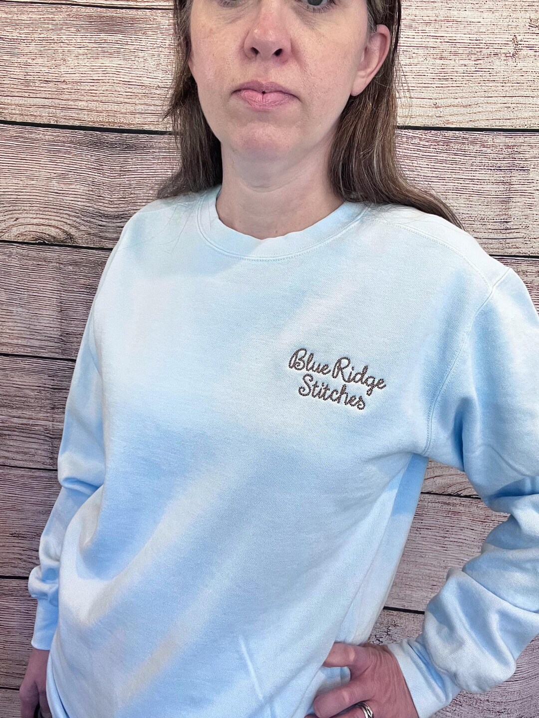Personalized Chainstitch Text Outline Sweatshirt Embroidered Retro ...
