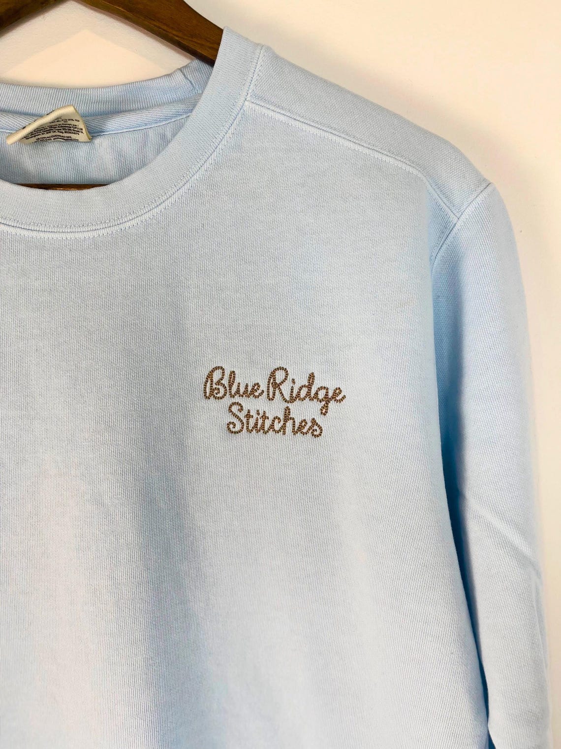 Personalized Chainstitch Text Outline Sweatshirt Embroidered Retro ...