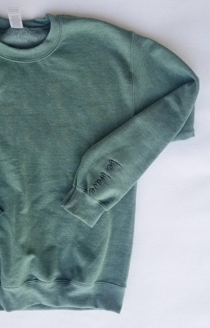 Embroidered Arm Cuff Sweatshirt Add On - Etsy