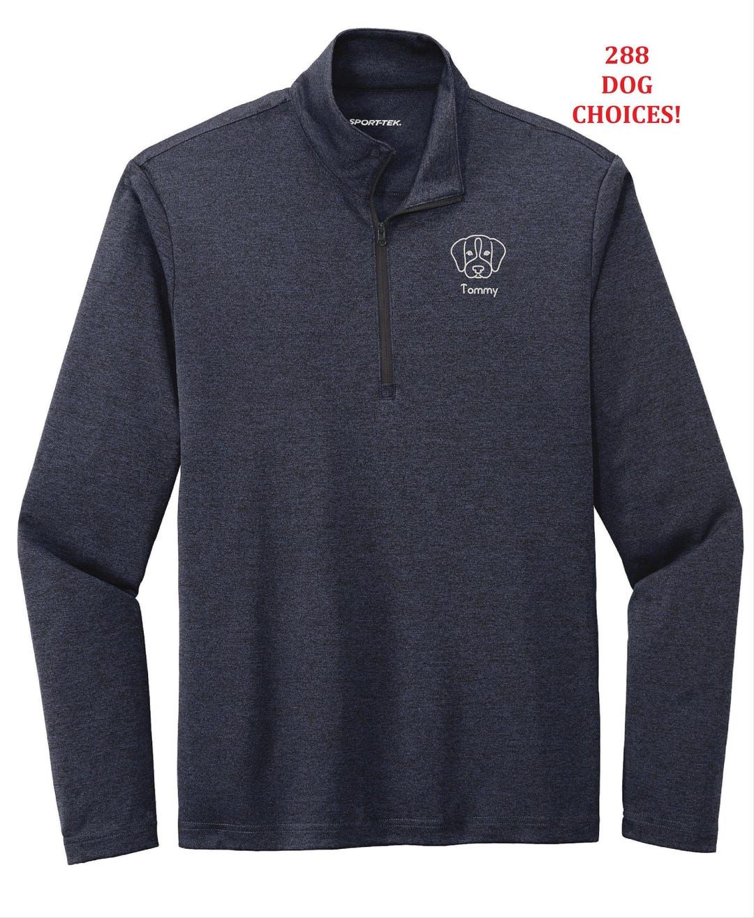 Customized Dog Quarter Zip Men's Sizing - Etsy
