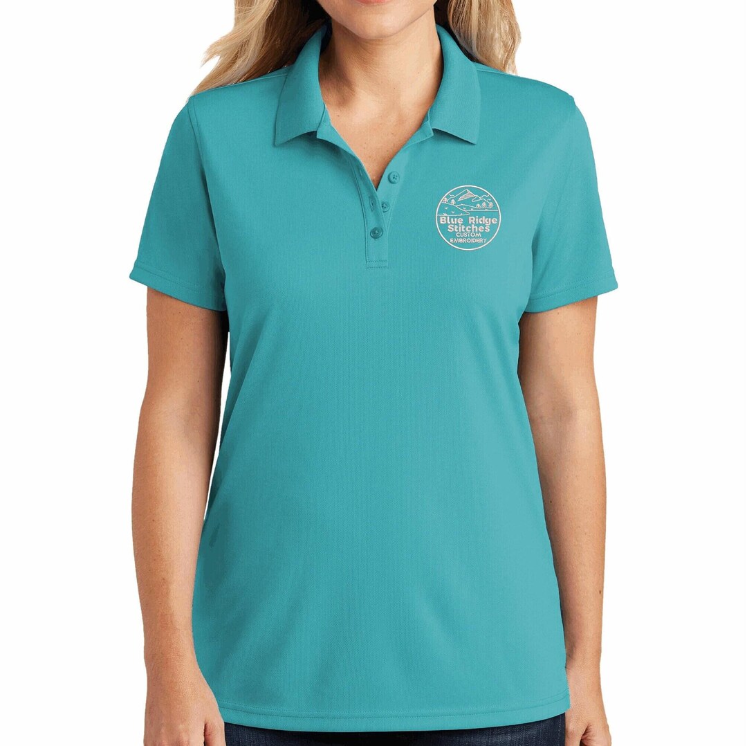 Embroidered Logo Women's Polo Shirt Personalized Text No Minimums - Etsy