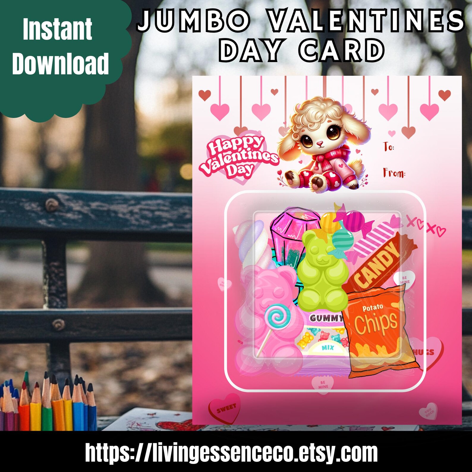 African American-themed Jumbo Valentine’s Day Card in High-quality PNG ...
