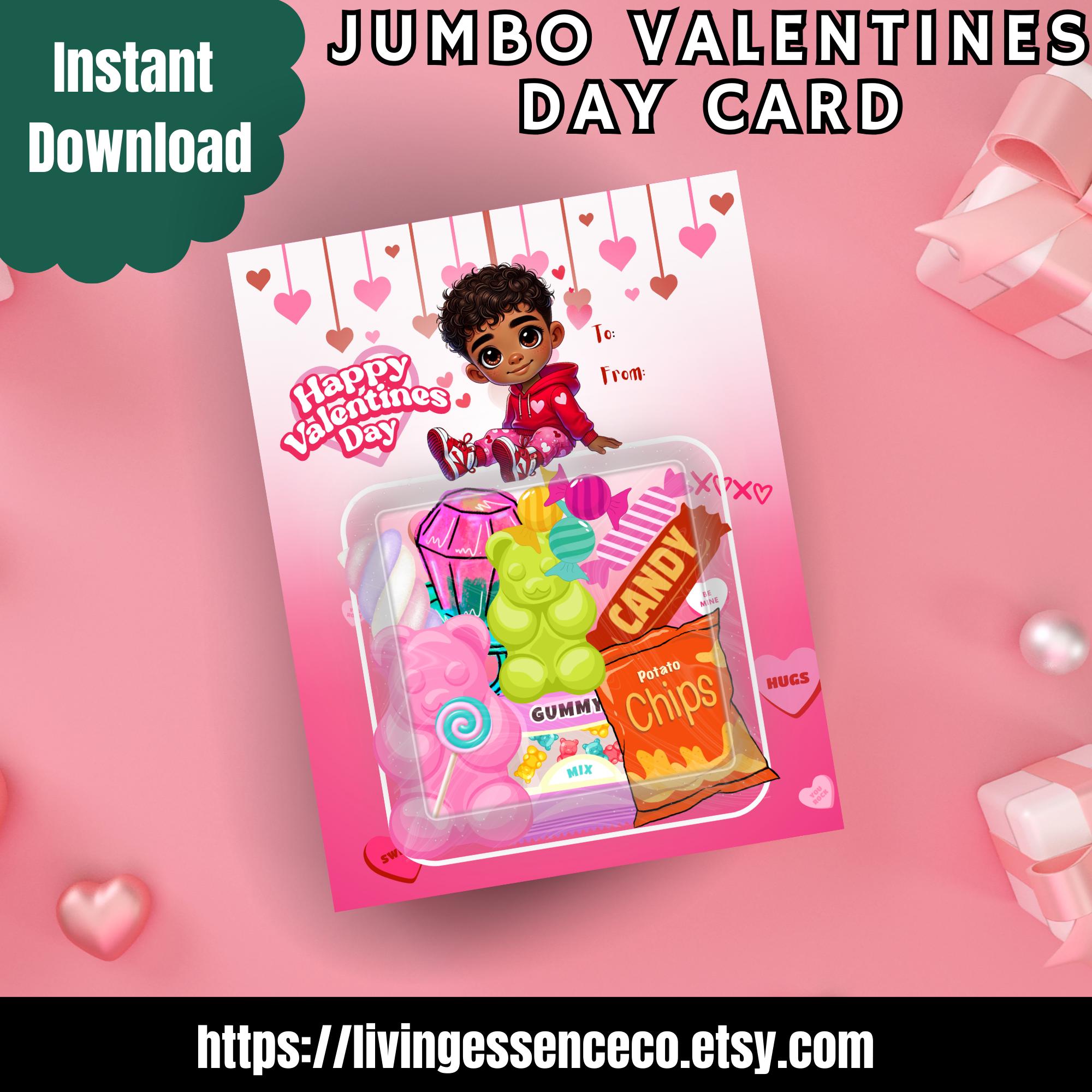 African American-themed Jumbo Valentine’s Day Card in High-quality PNG ...