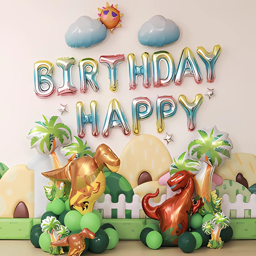 Dinosaur Balloon Set: Dino Birthday Party Decorations - Etsy