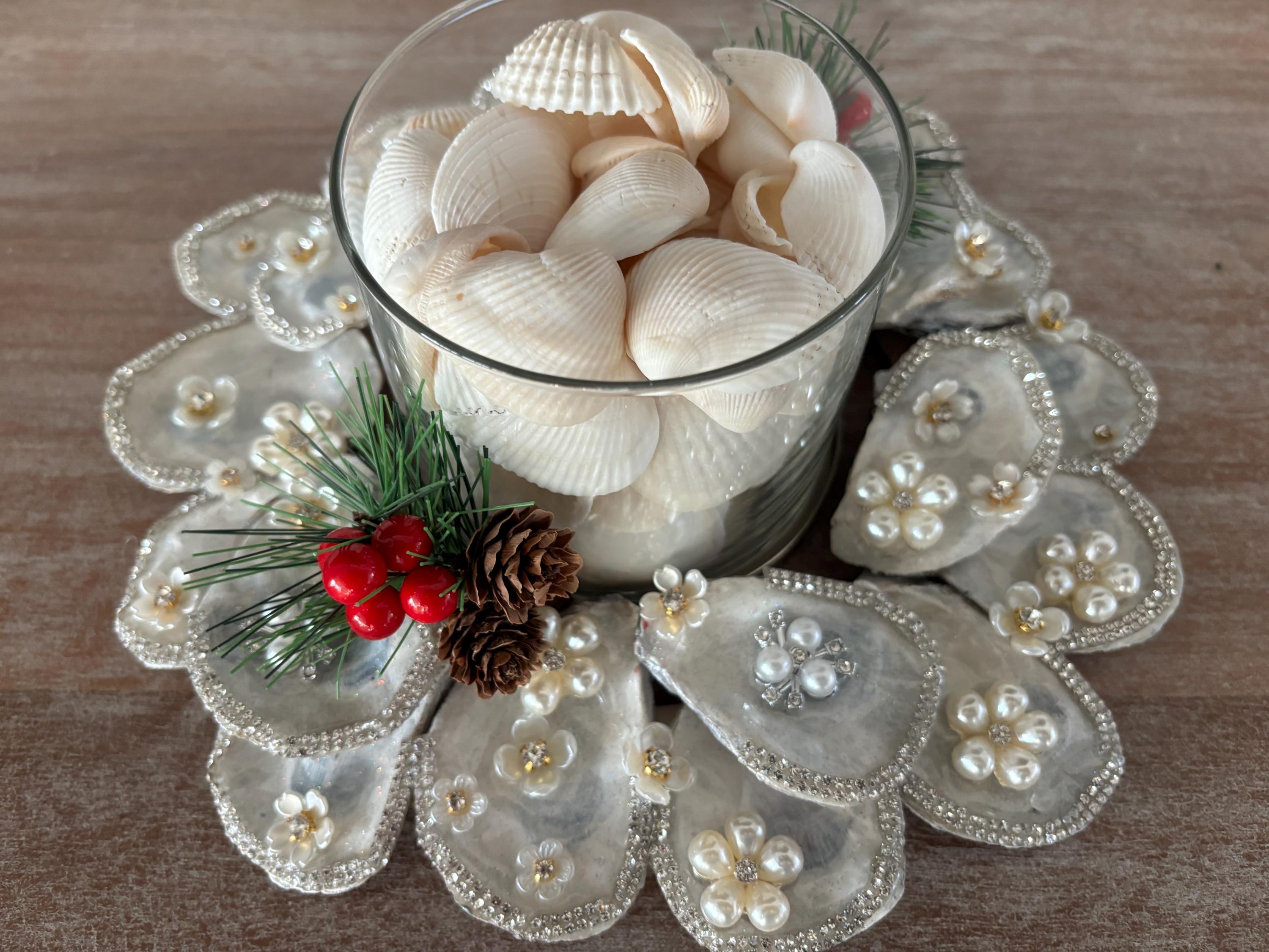 Magnificent Oyster Shell Christmas Centerpiece - Etsy
