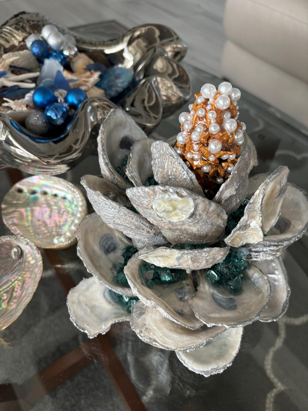 Magnificent Magnolia Oyster Shell Centerpiece - Etsy