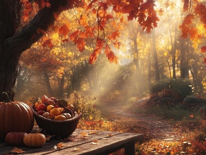 Thanksgiving Desktop Wallpaper Bundle | Cozy Fall Aesthetic | 16:9 ...