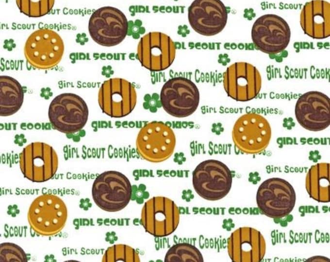 Girl Scout Fabric by Robert Kaufman 1 Yard Cookies on White - Etsy