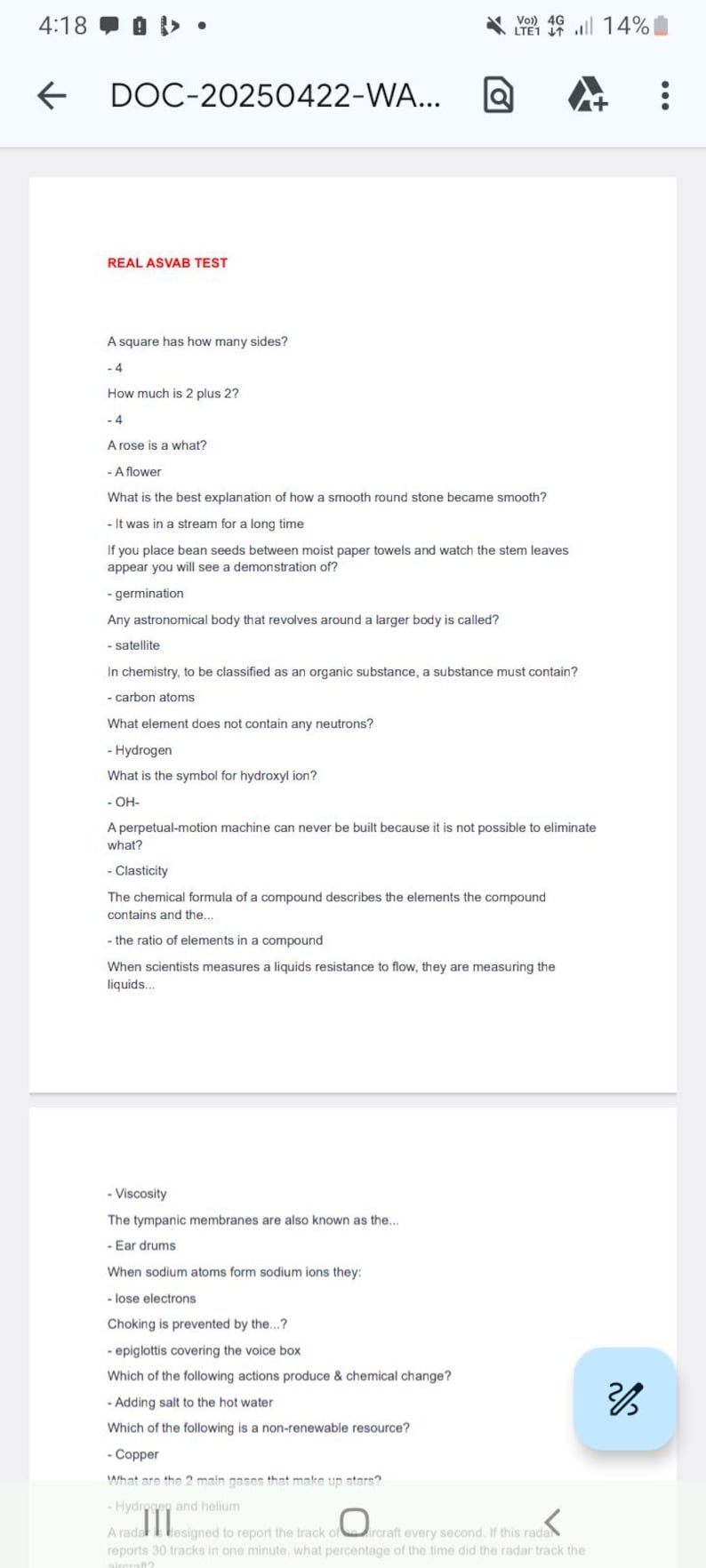 REAL ASVAB Practice Questions and Answers - Etsy