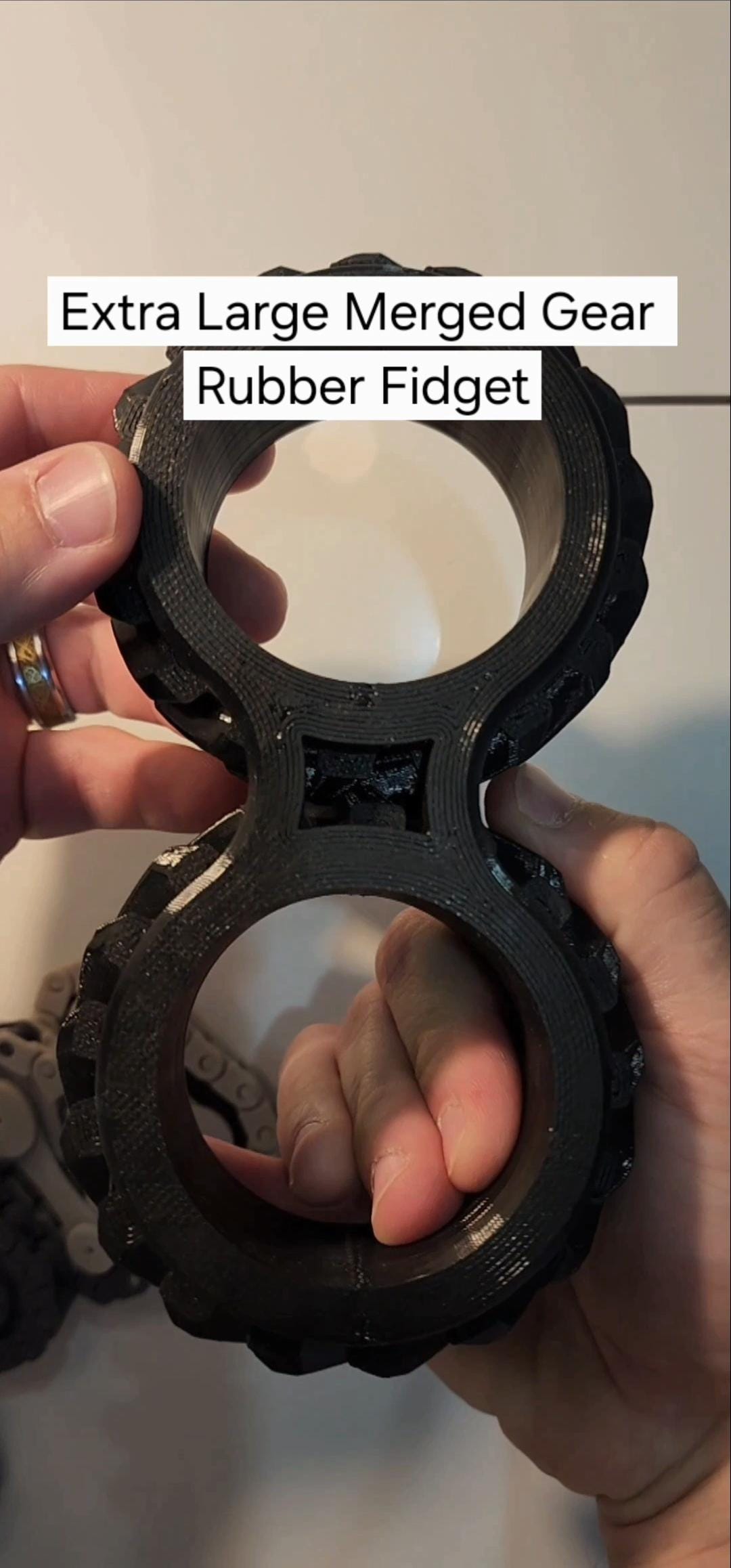 EXTRA Large Merged Gear Fidget 3D Printed From Solid Rubber - Etsy