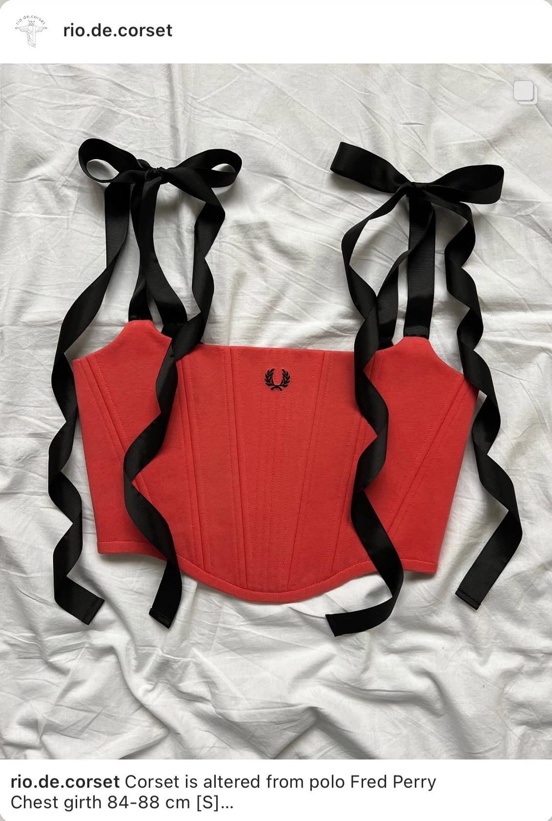 A Corset Top Recycled From a T-shirt. Reworked Corset. Colour: Coral ...