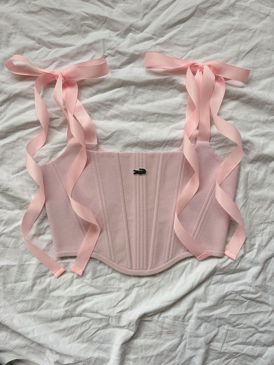 A Corset Top Recycled From a T-shirt. Reworked Corset. Colour: Pink - Etsy