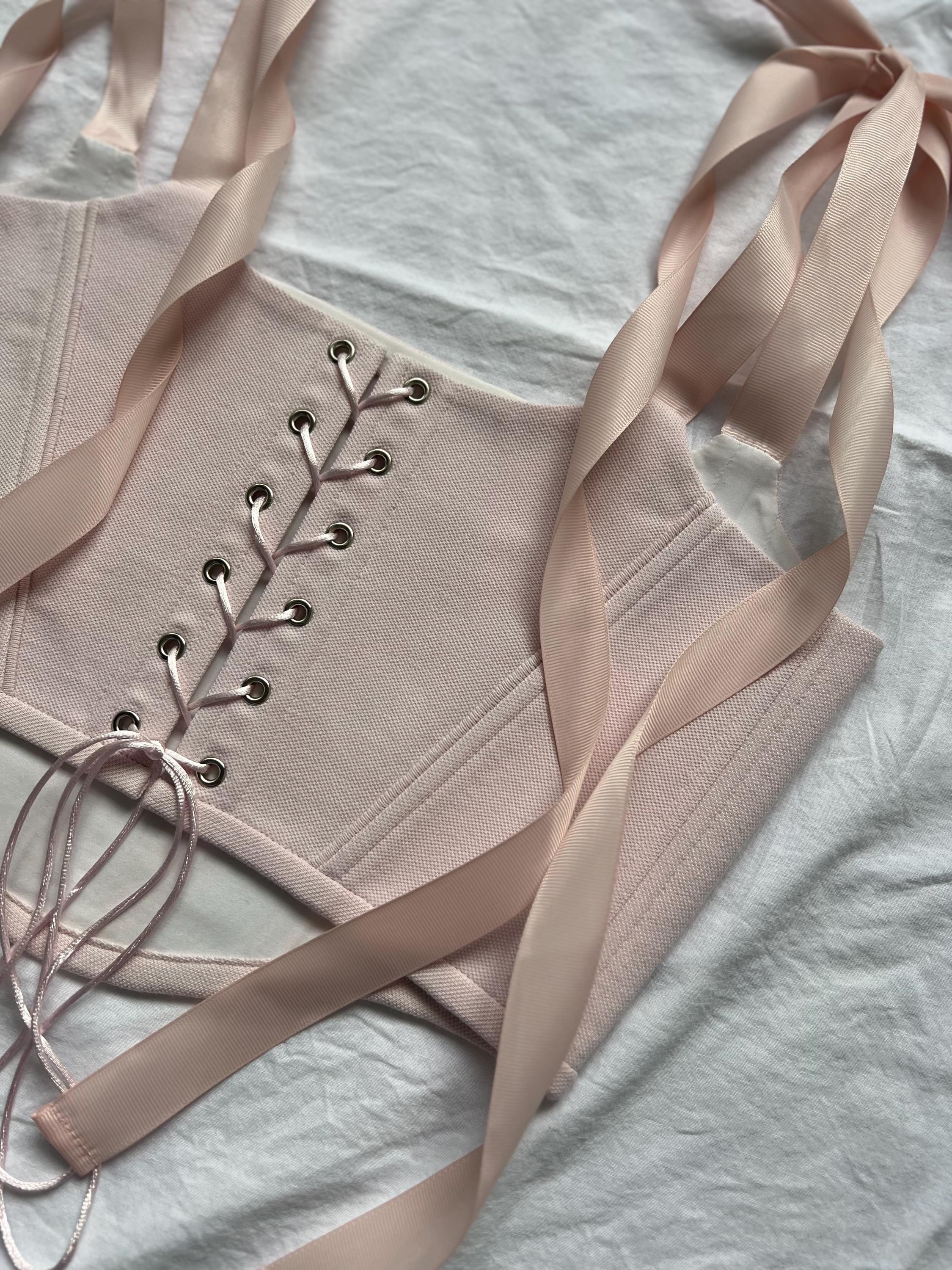 A Corset Top Recycled From a T-shirt. Reworked Corset. Colour: Beige - Etsy