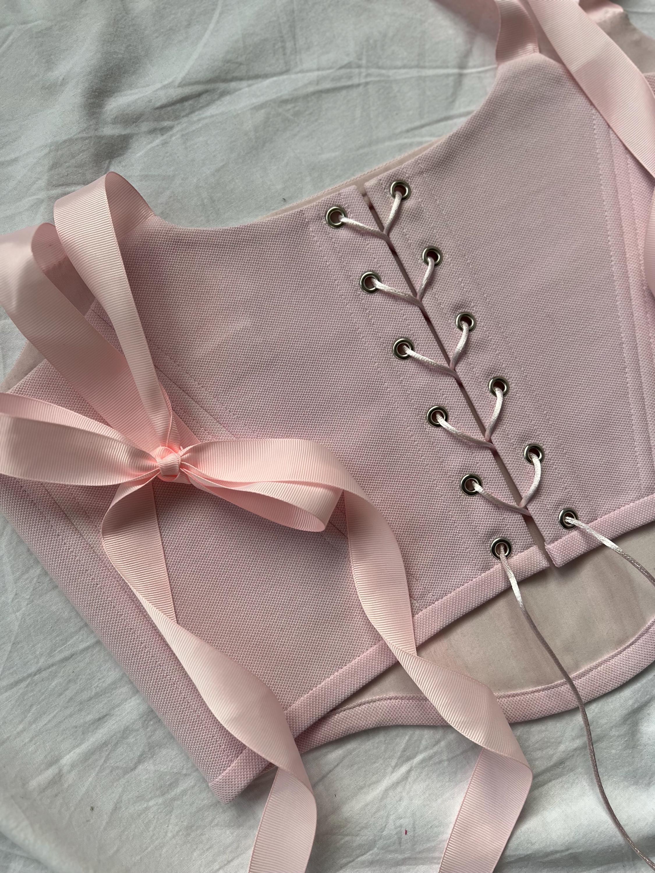 A Corset Top Recycled From a T-shirt. Reworked Corset. Colour: Pink - Etsy