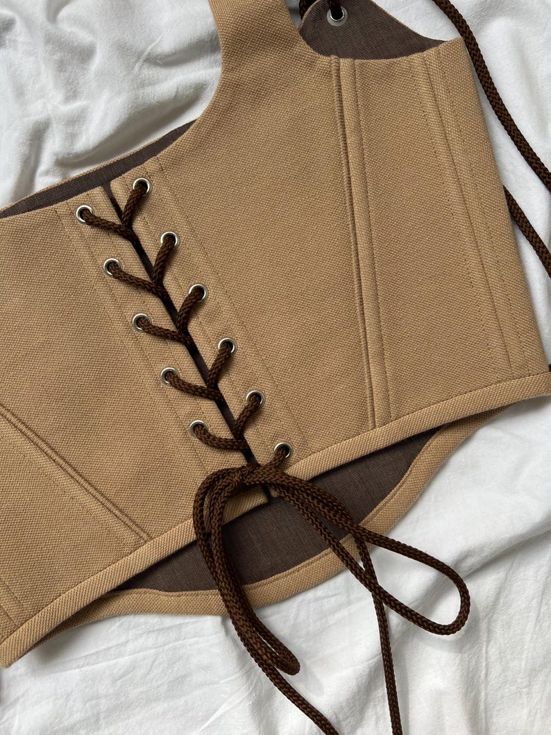A Corset Top Recycled From a T-shirt. Reworked Corset. Colour: Beige - Etsy