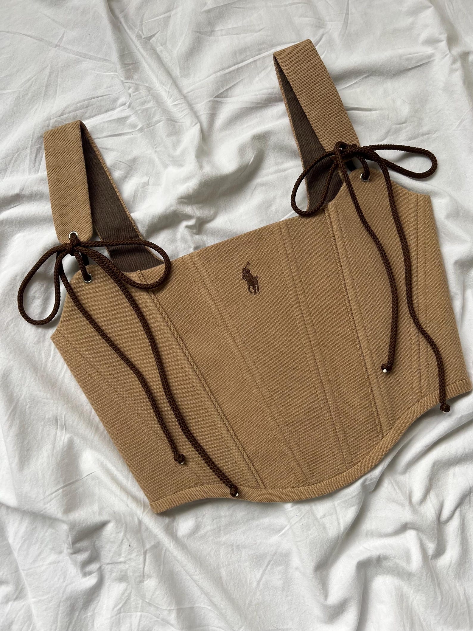A Corset Top Recycled From a T-shirt. Reworked Corset. Colour: Beige - Etsy