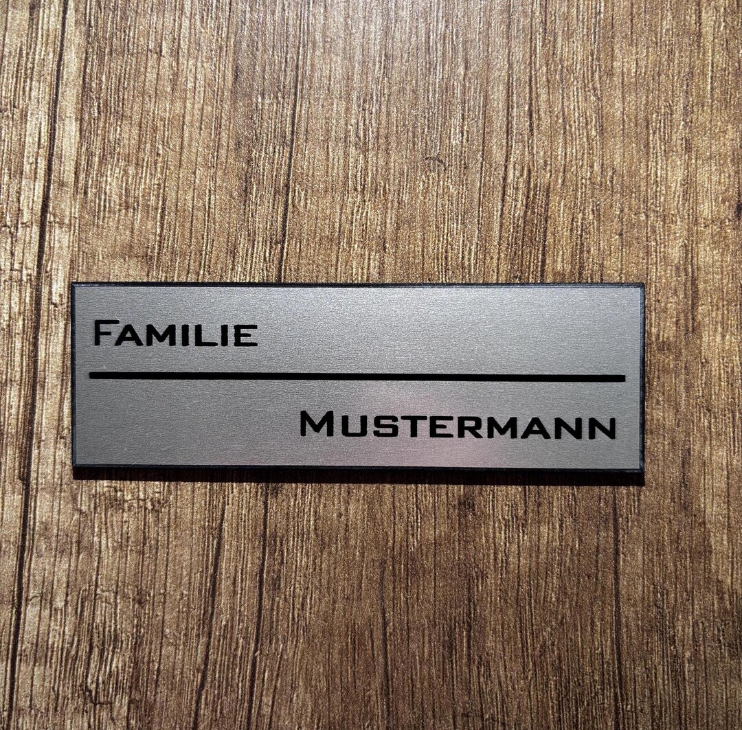 Engraved Mailbox Plate 90 Mm X 30 Mm Doorbell Plate Nameplate 2 Text ...